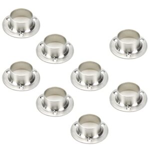 rannb stainless steel closet rod flange holder shower rod flange set socket bracket support fits 32mm/1.25" rod - 8pcs