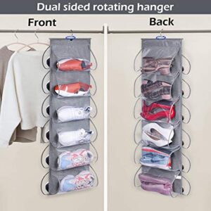 KEETDY 28 Large Pockets Over The Door Shoe Organizer and 12 Large Clear Pockets Hanging Shoe Organizer