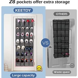 KEETDY 28 Large Pockets Over The Door Shoe Organizer and 12 Large Clear Pockets Hanging Shoe Organizer