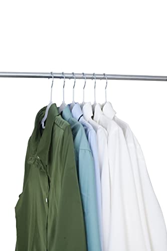 OranWood Gray Plastic Clothes Hangers 30pack Space Saving Coat Hanger,Non-Slip Pants Hanger,360° Swivel Hook Pants Hangers,0.2 inches Thickness, 16.5”L x 0.2”W x 8.6”H