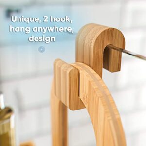 3 Tray Bamboo Shower Caddy, The Perfect Over Shower Head Or Over Door Shower Caddy. Unique Among Shower Caddies, It Comes With An Additional Hook, Allowing It To Be Hung Anywhere In Your Shower