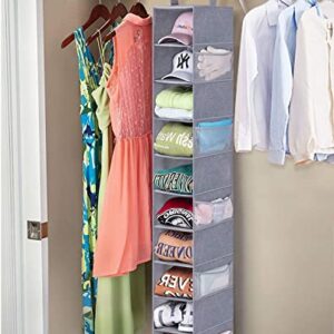 MISSLO 8-Shelf Hanging Shoe Organizer and 10-Shelf Hanging Storage Shelves for Clothes Closet Organizers