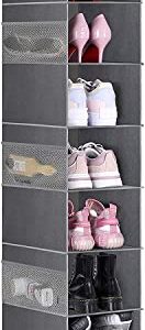 MISSLO 8-Shelf Hanging Shoe Organizer and 10-Shelf Hanging Storage Shelves for Clothes Closet Organizers