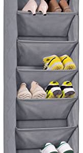 KEETDY Long 3 Tier Shoe Rack for Closet and 8 Pockets Door Shoe Organizer