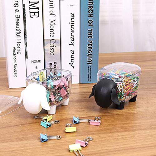 Agirlvct 2 Pack Qtip Holder Dispenser,Acrylic Cotton Ball Holder,Containers Storage Organizer,Bathroom Vanity Storage Canister for Swab Floss Bedroom Birthday Mother's Day Gift Girl Friend(Sheep)