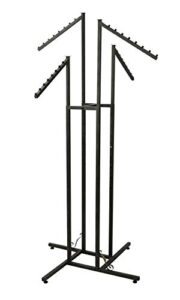 sswbasics 4-way clothing rack with slanted arms - boutique vintage finish