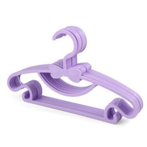 10pcs kid hanger kids clothes hanger racks portable plastic display hangers windproof children coats hanger baby clothing organizer (purple)