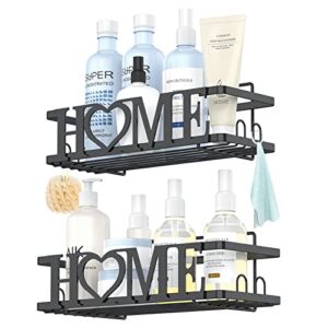 nisuam shower caddy, shower organizer h-o-m-e bathroom decor adhesive shower shelves accessories, 2 pack apartment decor rustproof shower shelf for inside shower, no drilling bathroom kitchen organization and storage shower rack