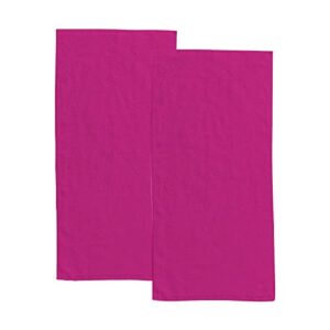 2 pieces travel beach quick drying towels,bathroom soft face towel and hand towel,deep magenta 30x15 inches