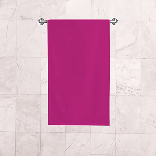 2 Pieces Travel Beach Quick Drying Towels,Bathroom Soft Face Towel and Hand Towel,Deep Magenta 30x15 inches