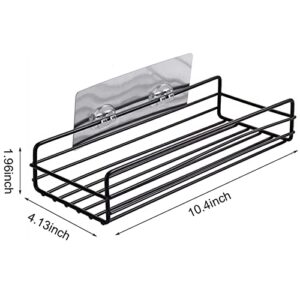 Fujampe Shower Caddy, Rustproof 304 Adhesive Shower Organizer Shelf Bathroom Shelf Storage Organizer No Drilling Kitchen Storage Rack Wall-Mounted for Bathroom, Dorm and Kitchen