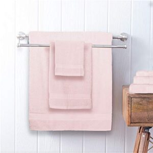 GLAMBURG Ultra Soft 8-Piece Towel Set - 100% Pure Ringspun Cotton, Contains 2 Oversized Bath Towels 27x54, 2 Hand Towels 16x28, 4 Wash Cloths 13x13 - Ideal for Everyday use, Hotel & Spa - Pink