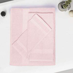 GLAMBURG Ultra Soft 8-Piece Towel Set - 100% Pure Ringspun Cotton, Contains 2 Oversized Bath Towels 27x54, 2 Hand Towels 16x28, 4 Wash Cloths 13x13 - Ideal for Everyday use, Hotel & Spa - Pink