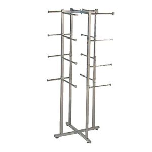 folding lingerie tower with tubular arms, garment racks, folding lingerie towers, 61" chrome finish square tubing with round tubing arms folding lingerie tower