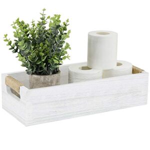 bathroom decor box toilet paper holder wood toilet tank box toilet paper storage basket with artificial flower toilet tank tray bathroom kitchen table counter funny farmhouse rustic home decor