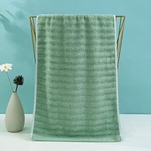 Bamboo Cotton Super Soft Highly Absorbent 4 Pieces Green Towel Set for Bathrome Hand Towel,Salon Towels(4 Piece Green)