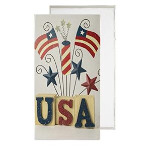 usa flag retro towel set of 2 4th july bath hand towels bathroom decorative kitchen towels highly absorbent soft