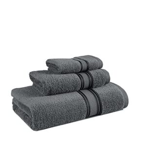 LANE LINEN Bath Towels for Bathroom Set- 100% Cotton Towel Set Soft 6 Hand Wash Cloths Quick Dry Highly Absorbent Shower - 18 Piece Space Grey