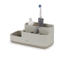 joseph joseph easystore - bathroom storage caddy organiser for bathroom accessories - ecru