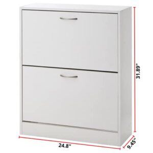 Yak About It - White Double Door Shoe Cabinet