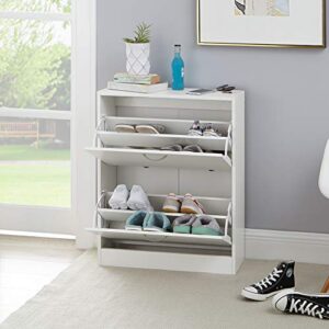 Yak About It - White Double Door Shoe Cabinet