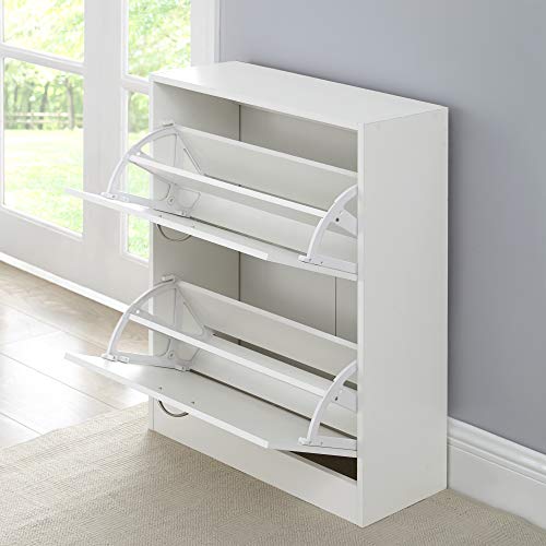 Yak About It - White Double Door Shoe Cabinet