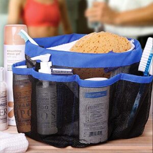 Yescom Aquaterior Mesh Shower Caddy w/ 8 Pockets Quick Dry Portable Rustproof Bath Tote Organizer w/Blue Handle