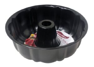 home basics fluted cake pan, non-stick, 10" x 3"