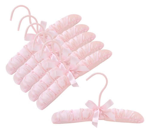 Only Hangers® 10" Pink Baby Satin Padded Hangers - Pack of (6)