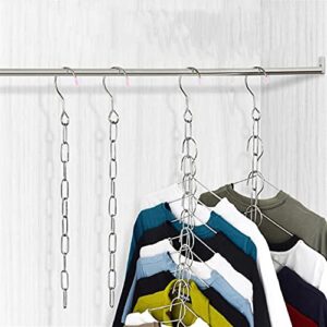 Bayetss Multifunction Cascading Hangers Closet Organizer Space Saving Hanger Chain Hanger for Shirts Pants Dresses Closet Hanger,10 Rings