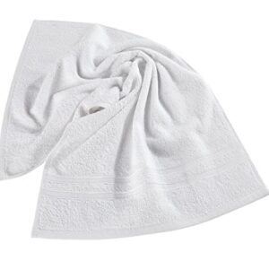 Hammam Linen White Hand Towels 4-Pack -16 x 29 Turkish Cotton Premium Quality Soft and Absorbent Small Towels for Bathroom