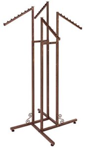 sswbasics 4-way clothing rack with slant arms (boutique cobblestone) heavy duty rack