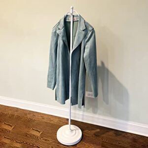 FixtureDisplays® 1PK White Garment Hanger Stand Floor Counter Jacket Blouse Sweater Shirt Display Adjustable Height 25-50" 16907-NF