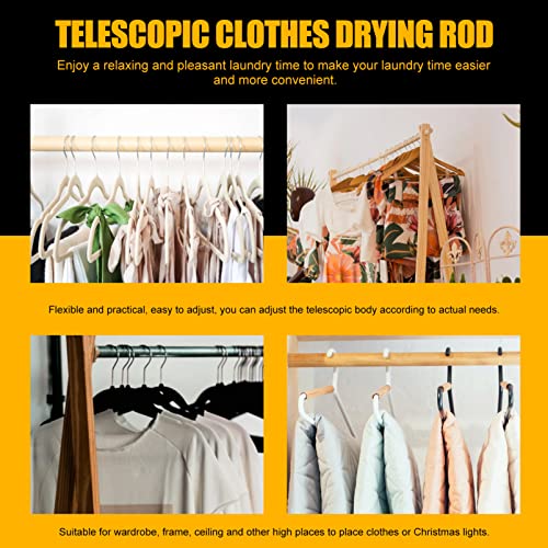 DOITOOL Long Reach Closet Pole with Hook for Reaching, Telescoping Closet Pole Extending Closet Hook Pole, Adjustable Long Reach Stick for Closet, Ceiling, Shelf ( 49 inch, Silver )