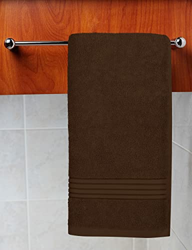 Utopia Towels 6 Piece Luxury Hand Towels Set, (16 x 28 inches) 100% Ring Spun Cotton, Lightweight and Highly Absorbent 600GSM Towels for Bathroom, Travel, Camp, Hotel, and Spa (Dark Brown)