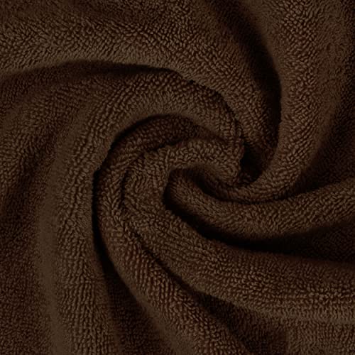 Utopia Towels 6 Piece Luxury Hand Towels Set, (16 x 28 inches) 100% Ring Spun Cotton, Lightweight and Highly Absorbent 600GSM Towels for Bathroom, Travel, Camp, Hotel, and Spa (Dark Brown)