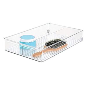 idesign linus bpa-free plastic divided rolling organizer bin with handle, 16.65" x 10.16" x 2.75"