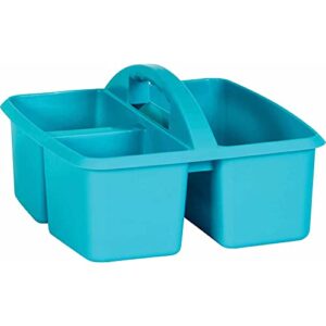 teach create resource teal plastic storage caddy