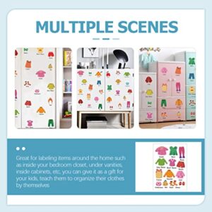 Gadpiparty Kids Wardrobe Clothing Label Kit Girl Dresser Decals Home Organization Labels Clothes Label Stickers for Nursery Closet Wardrobe