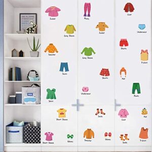 Gadpiparty Kids Wardrobe Clothing Label Kit Girl Dresser Decals Home Organization Labels Clothes Label Stickers for Nursery Closet Wardrobe