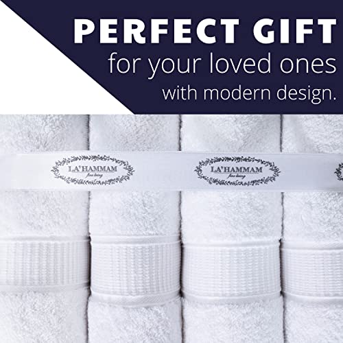 Monogrammed Hand Towels, Decorative Towel Set, Personalized Gift, Super Soft, Highly Absorbent, 100% Turkish Genuine Cotton Customized 2 Piece Hand Towel Sets for Kitchen, Face, Gym & Spa, White