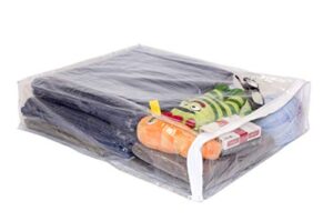 clear vinyl zippered storage bags 15 x 18 x 4 inch 10-pack