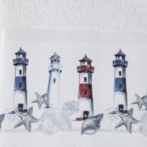 The Lakeside Collection Nautical Hand Towels - Coastal Sea Beach House Bathroom Hand Drying Towels