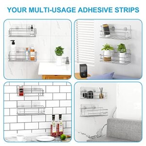 Thideewiz 4 Pcs 2.76x 7.78 Inch Transparent Waterproof Adhesives for Shower Caddy