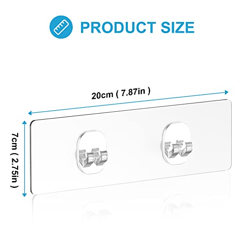 Thideewiz 4 Pcs 2.76x 7.78 Inch Transparent Waterproof Adhesives for Shower Caddy