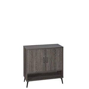 riverridge woodbury collection shoe organizer cabinet, dark weathered woodgrain