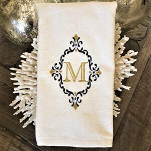 Monogram Hand Towel, Fleur De Lis,Scroll, Customized