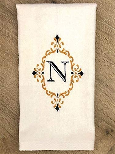 Monogram Hand Towel, Fleur De Lis,Scroll, Customized