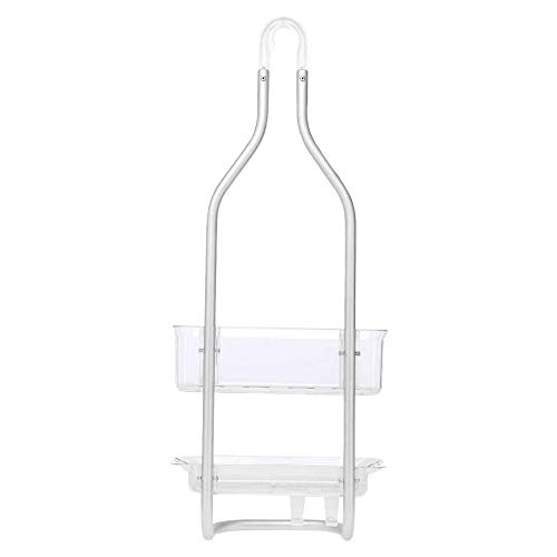 InterDesign Zia Rustproof Aluminum Shower Caddy - Bathroom Storage Shelves for Shampoo, Conditioner and Soap, Silver