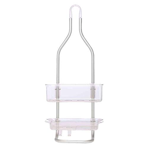 InterDesign Zia Rustproof Aluminum Shower Caddy - Bathroom Storage Shelves for Shampoo, Conditioner and Soap, Silver